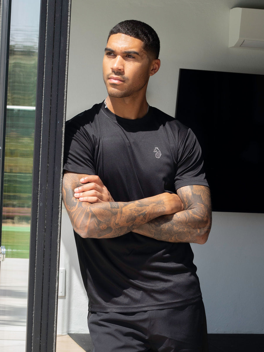 LUKE 1977 PEAK Black Gym T-Shirt with Moisture-Wicking Fabric – Luke1977