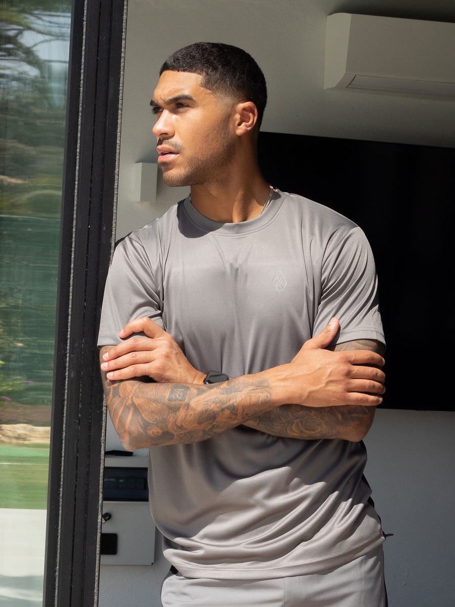 LUKE 1977 PEAK Grey Gym T-Shirt with Moisture-Wicking Fabric – Luke1977