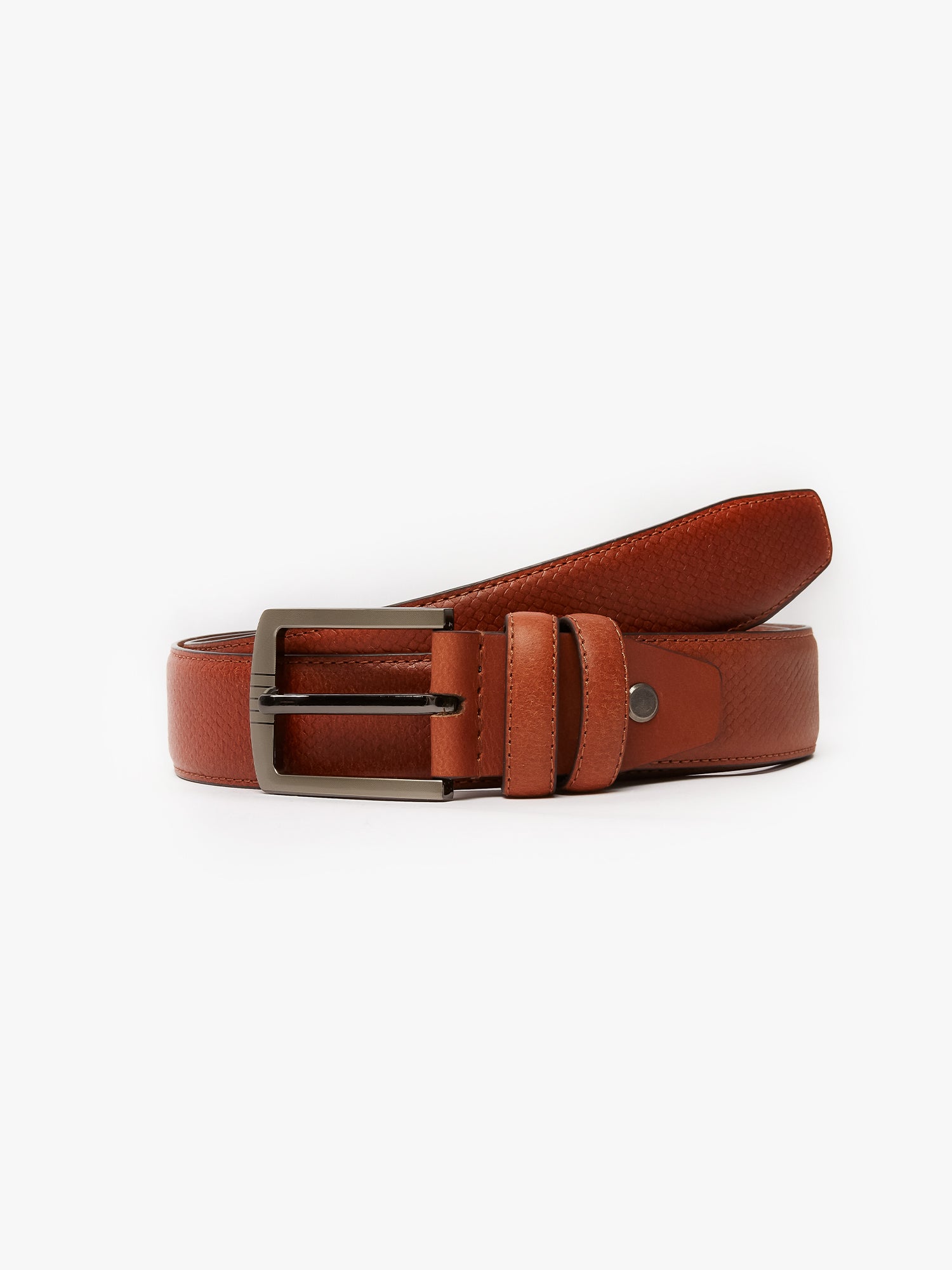 LUKE SATURDAY NIGHT Belt in Brown | Premium Textured Leather with ...