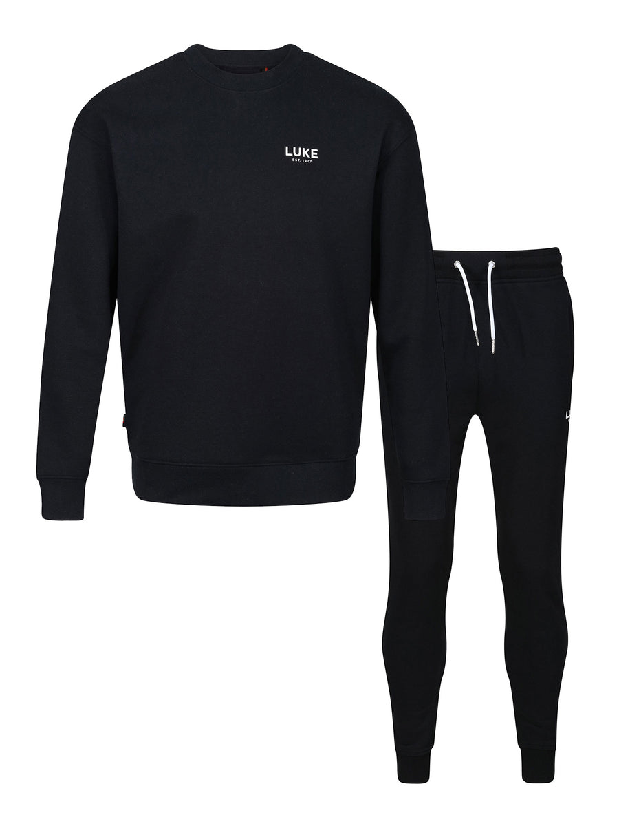 EXCEPTIONAL Men's Soft Cotton Essential Tracksuit in Black – Luke1977