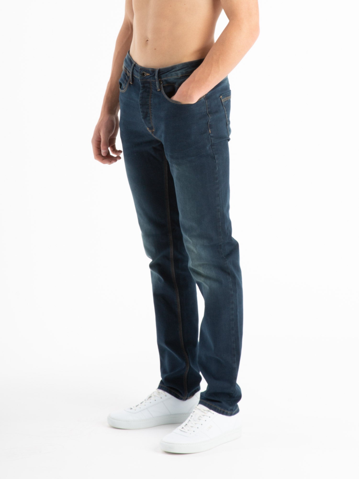 FREDDIE FAST Men's Denim Jeans | Regular, Short, Long | Dark Blue ...