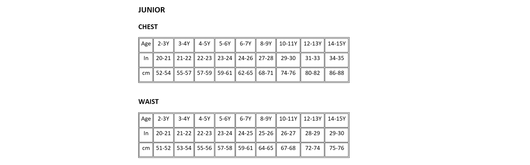 LUKE 1977 Size Guidelines | Size Charts for Mens Clothing | LUKE 1977 ...