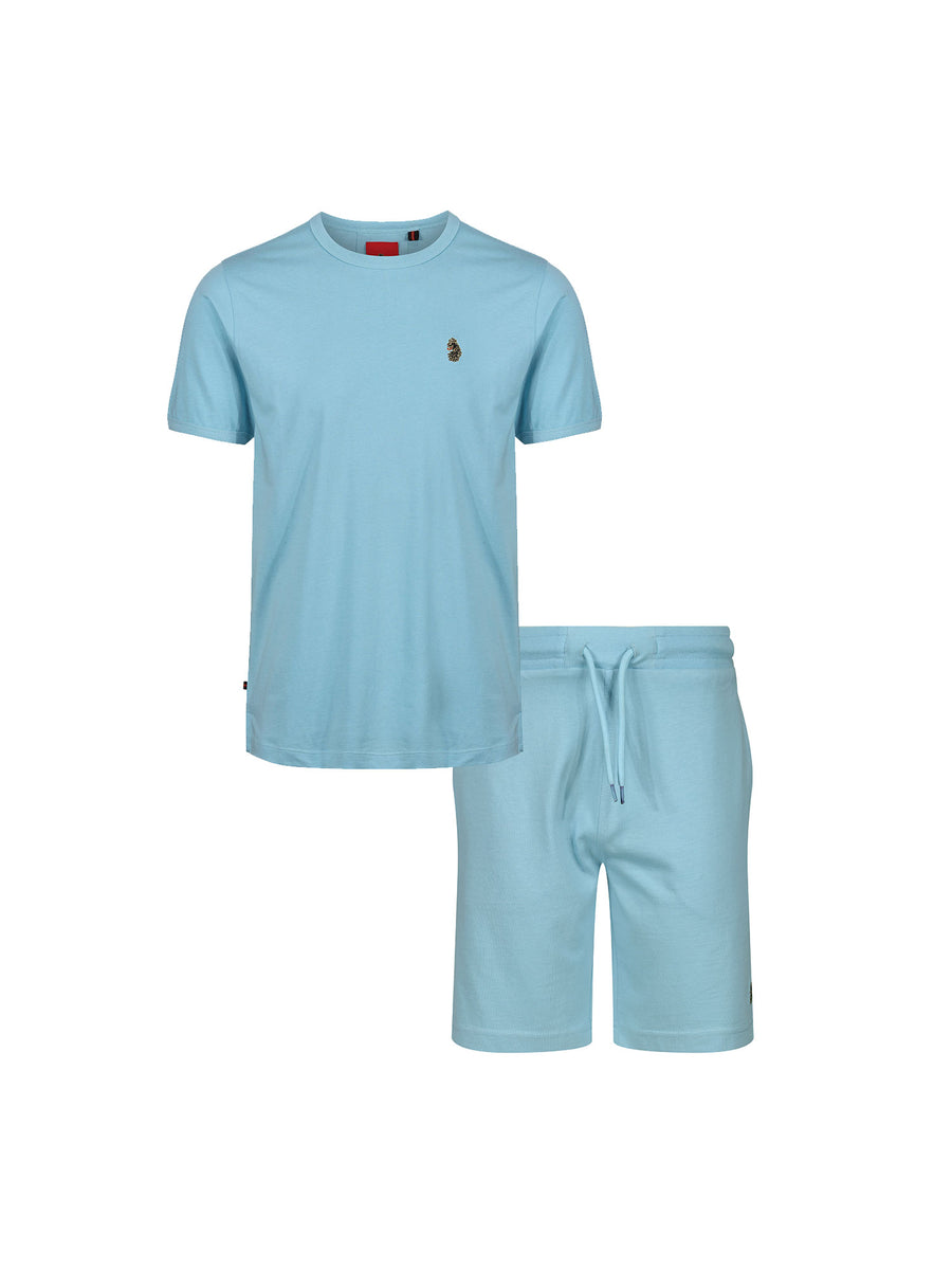 LUKE 1977 Junior TROUS Light Blue Tracksuit with Lion Head & Rib Trim ...