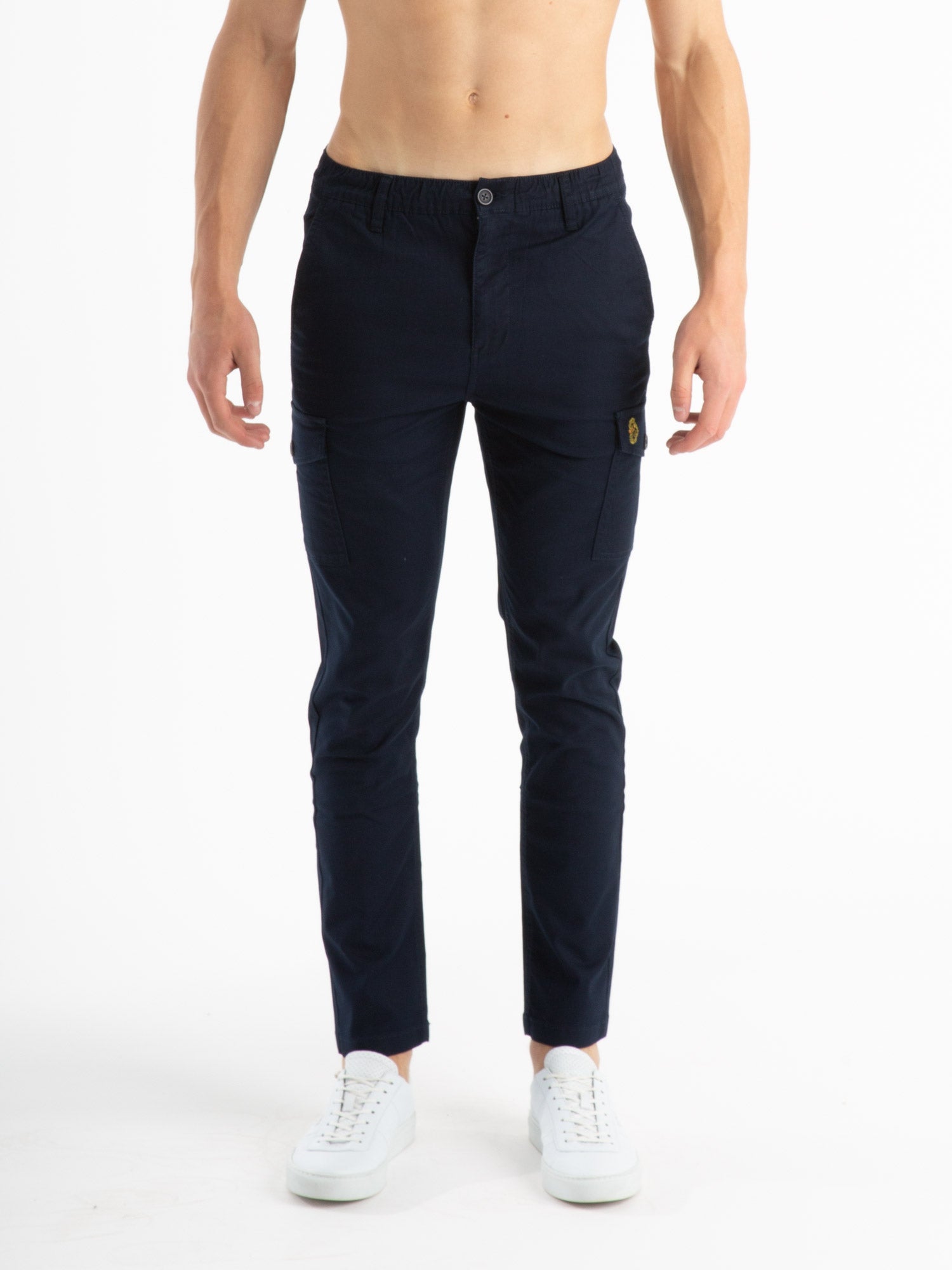 FUTURE Men's Tapered Cargo Pants in Navy Blue – Luke1977