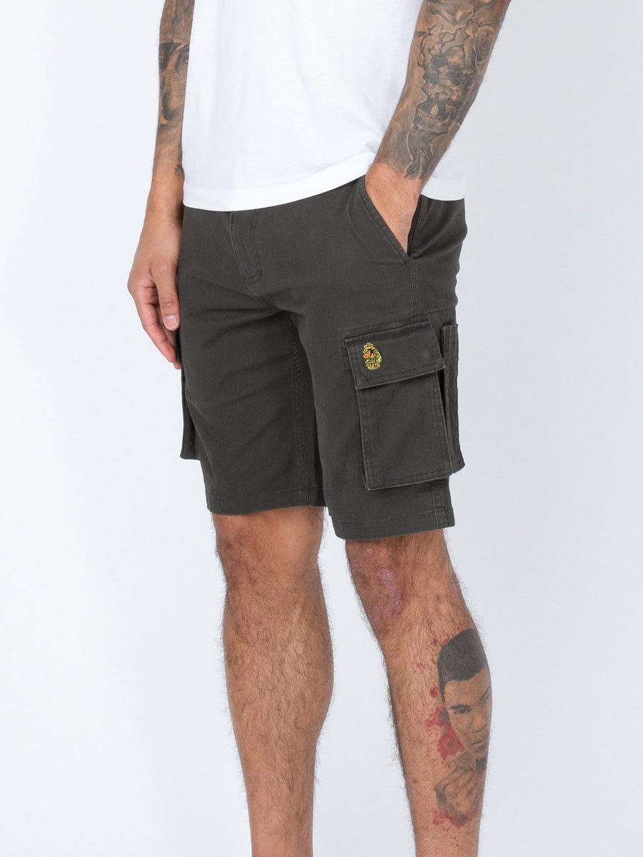 LUKE 1977 CLUB FUTURE Green Cargo Shorts with Utility Leg Pockets ...