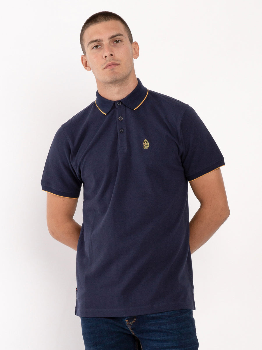 RICKY GOLD PURE COTTON TIPPING POLO – Luke1977