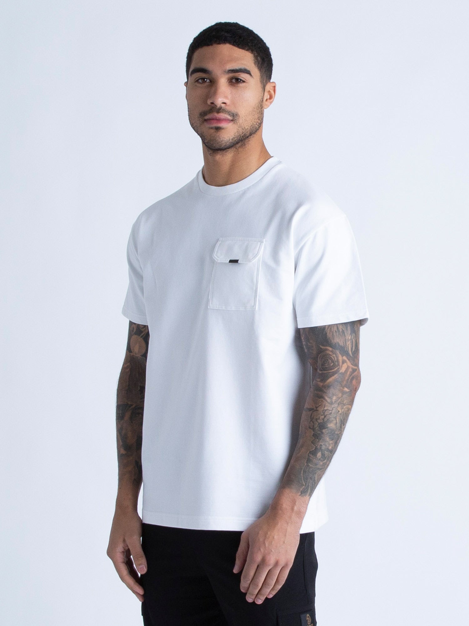 DRAGGER Men's Plain Oversized Pure Cotton Crew Neck T-Shirt In White ...