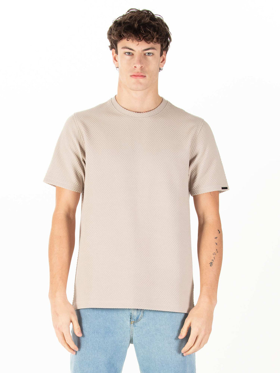 Alboran Textured Stone T-shirt | Premium Rib Jacquard Waffle LUKE 1977 ...