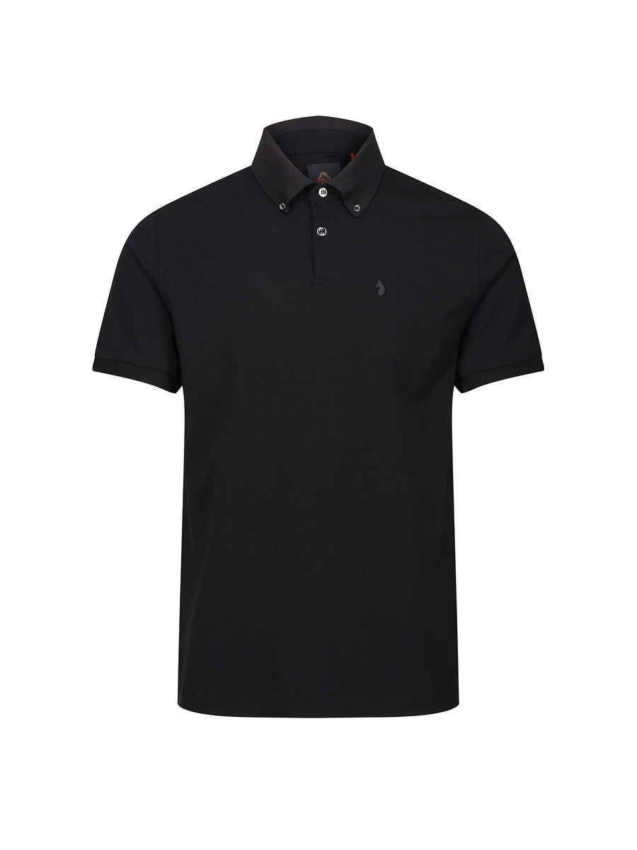 Men's Black Premium Modal Polo Shirt | Macau | Luke 1977 – Luke1977