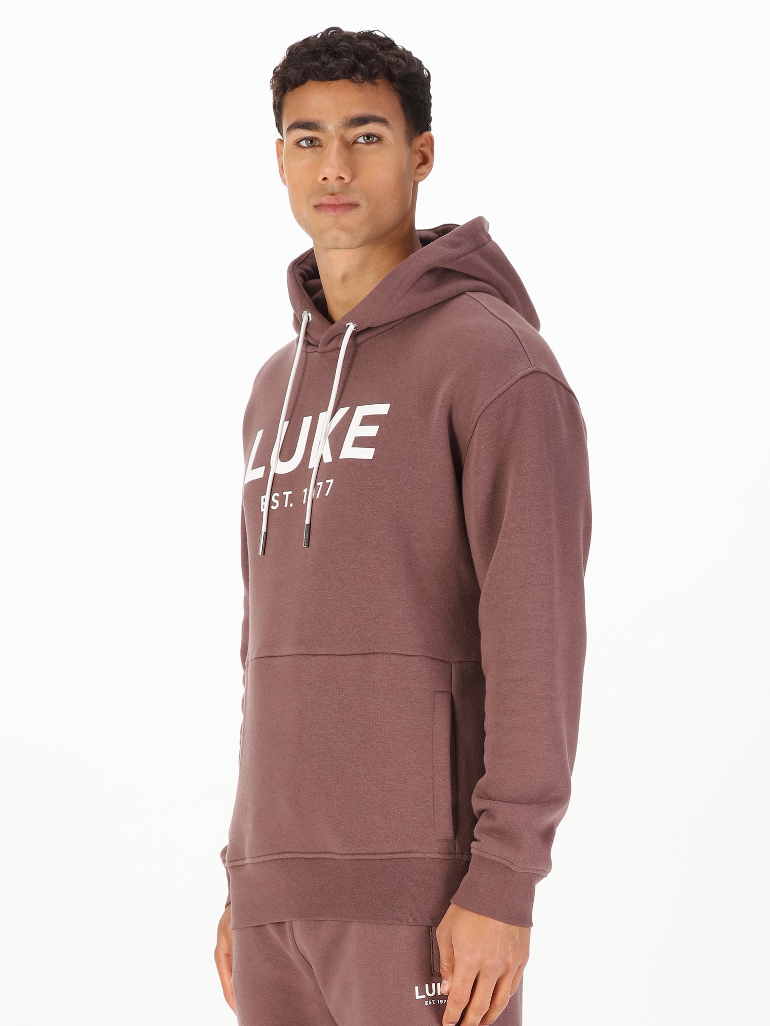GRAND Men's Soft Cotton Relaxed Fit Overhead Hoodie Hoody in Purple ...