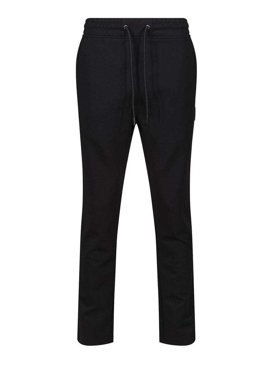 EVRON Men's Premium Uncuffed Straight Joggers in Black with Zip Pocket ...