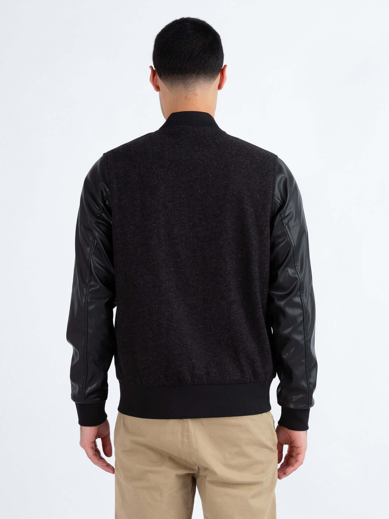 GOVERNOR Men's Premium Baseball Varsity Buttoned Lined Jacket in Black ...