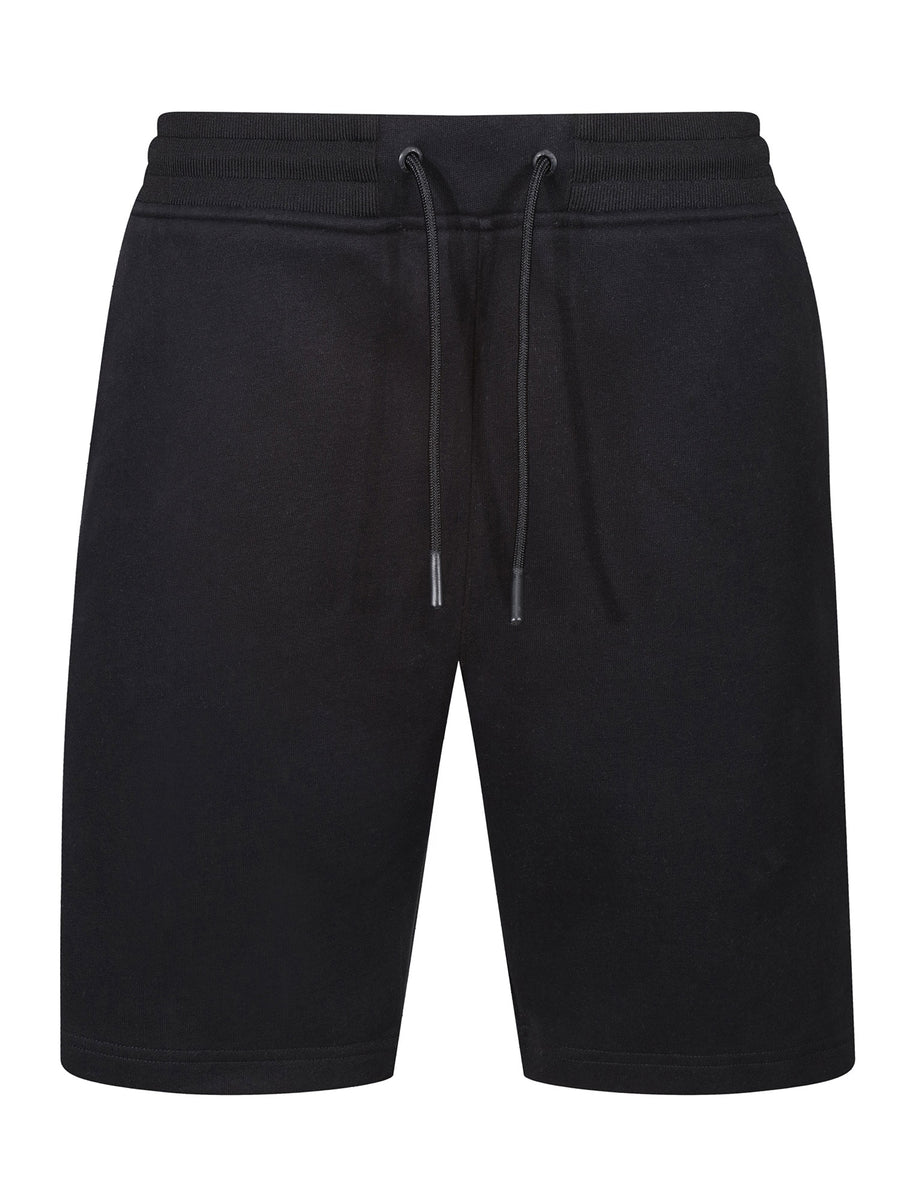 LUKE 1977 Kings Black Sweat Shorts with Zip Pockets & Gold Tape Detail ...