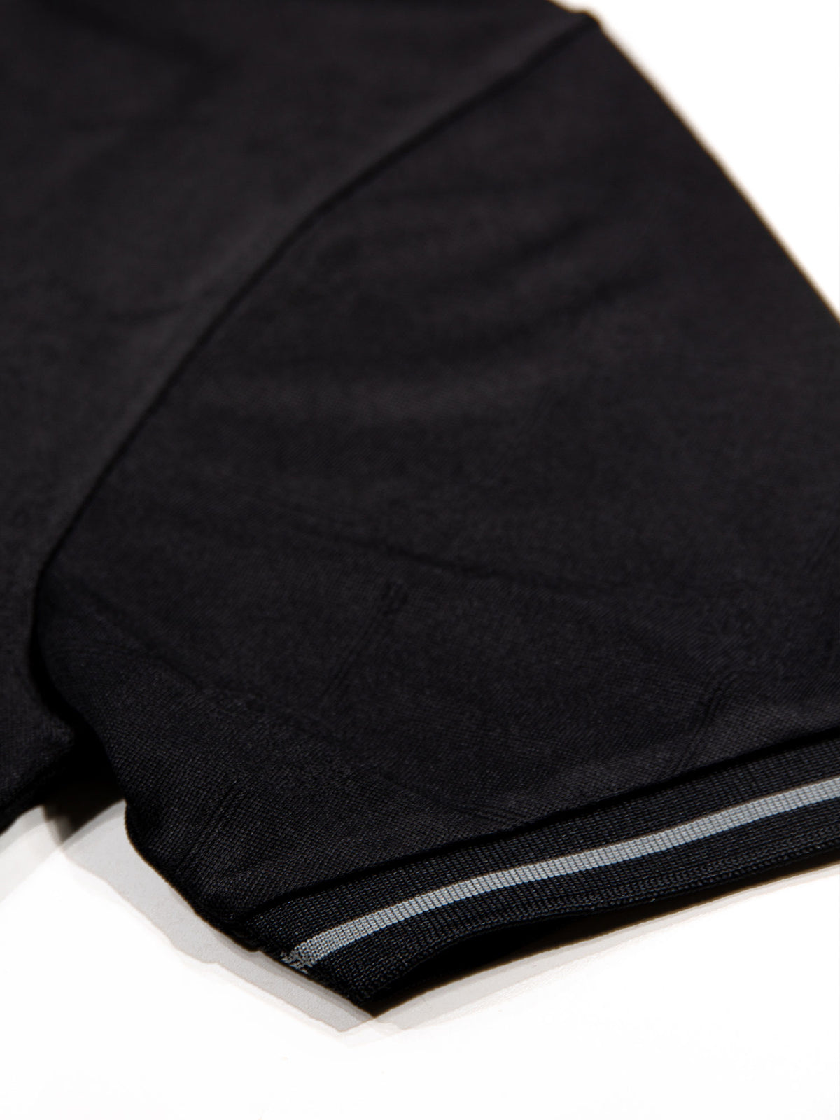 Men's Black Jacquard & Contrast Tipping Polo Shirt | Saxon | Luke 1977 ...