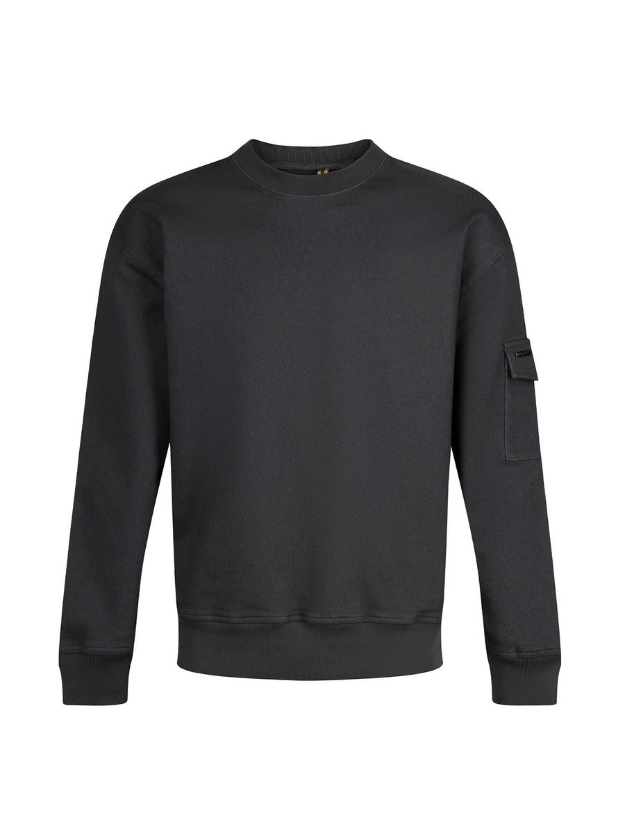 Luke 1977 Mens Caleta Heavyweight Grey Relaxed Fit Sweatshirt | Cotton ...
