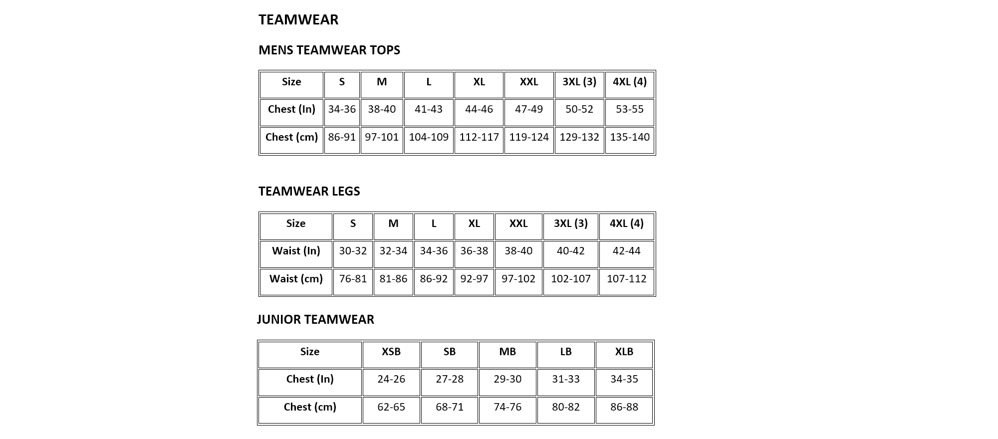 LUKE 1977 Size Guidelines | Size Charts for Mens Clothing | LUKE 1977 ...